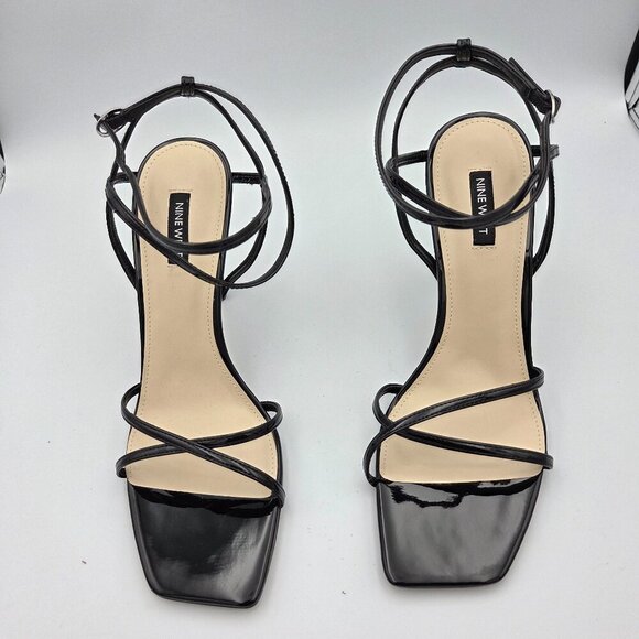 Nine West | Shoes | Nine West 1m Black Patton Leather Open Toed Shoe ...